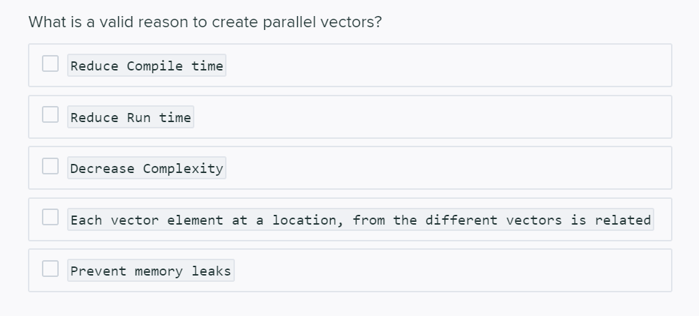 Solved Vectors are an example of a Container in C++. Range | Chegg.com