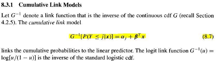 8.42 For cumulative link model (8.7), show that for 1 | Chegg.com