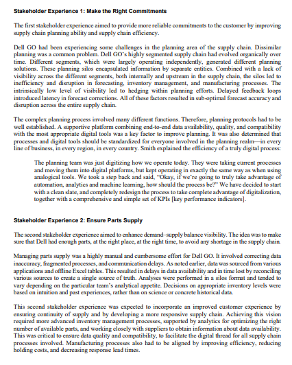 Solved For the following case of DELL : Roadmap of a Digital | Chegg.com