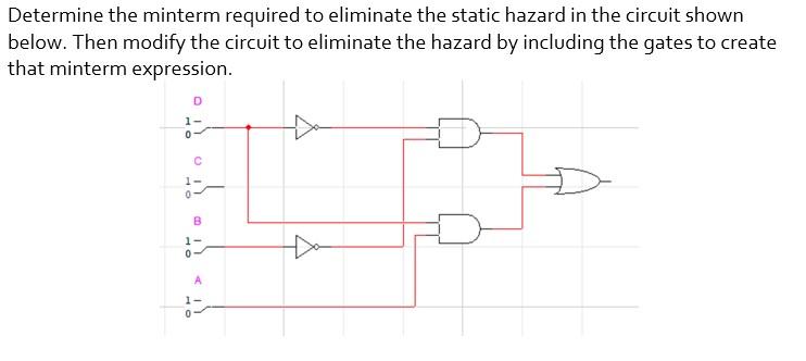 Solved Determine the minterm required to eliminate the | Chegg.com