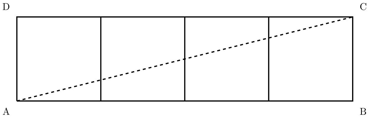Solved The figure below consists of 4 squares of equal size. | Chegg.com