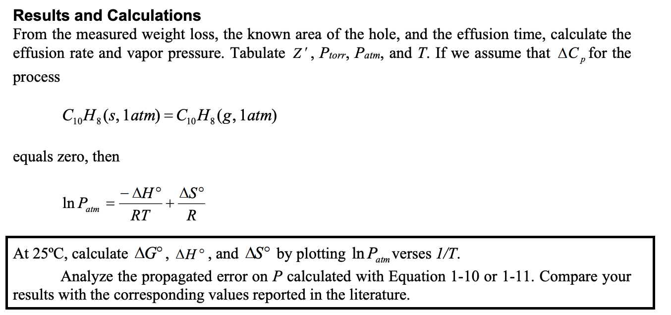 Solved I am unsure how to calculate the propagation of error | Chegg.com