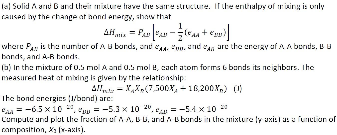 Solved (a) Solid A and B and their mixture have the same | Chegg.com