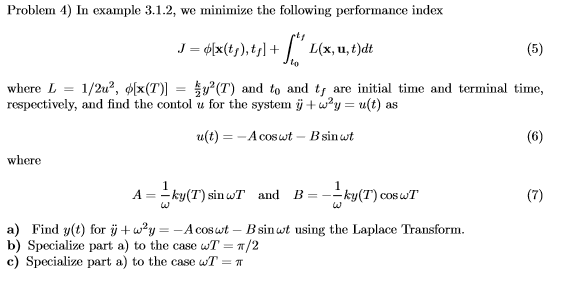 Solved Problem 4) In example 3.1.2, we minimize the | Chegg.com