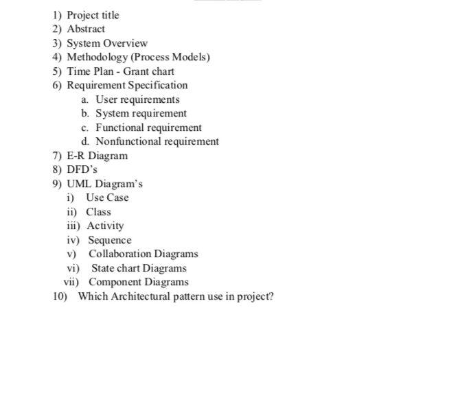 Solved 1) Project title 2) Abstract 3) System Overview 4) | Chegg.com