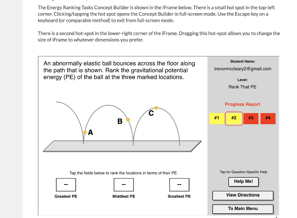 Solved The Energy Ranking Tasks Concept Builder is shown in | Chegg.com