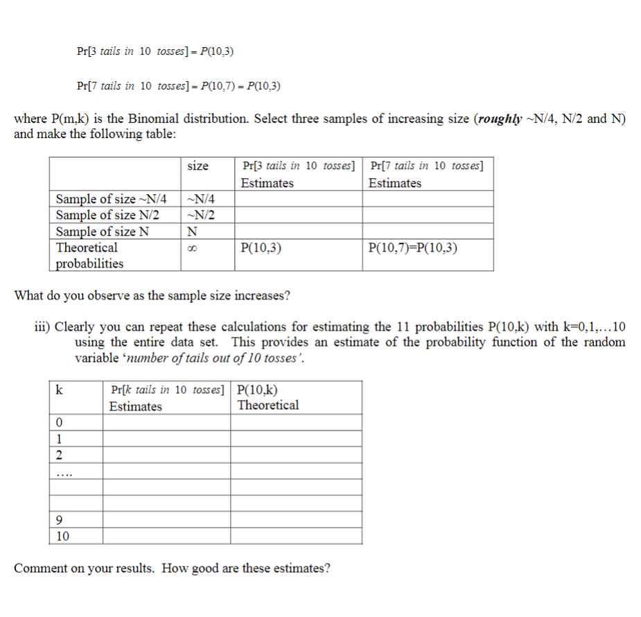 Consider the performed in-class experiment of | Chegg.com