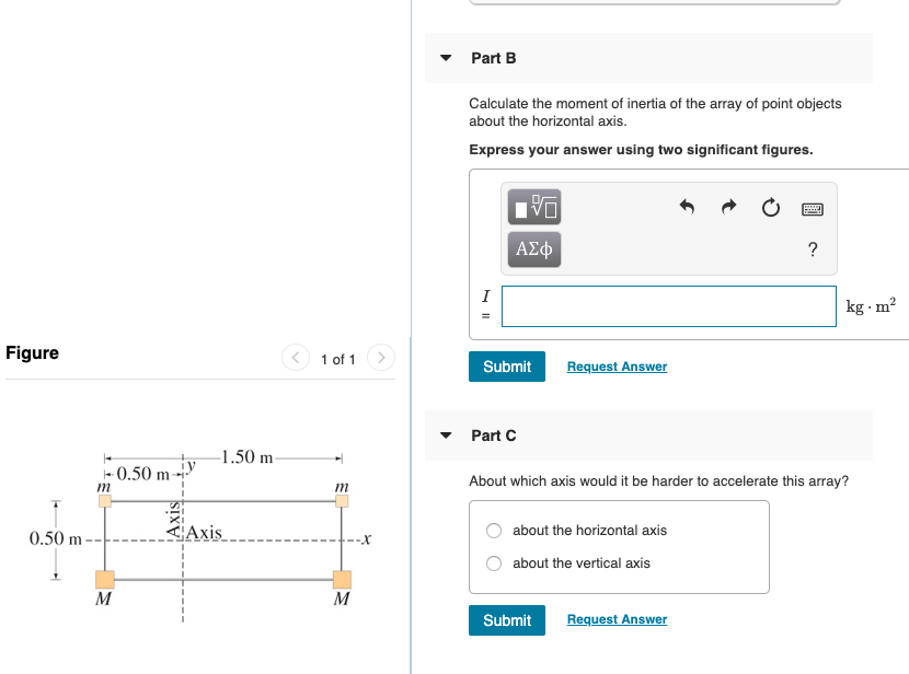 Solved Calculate the moment of inertia of the array of point | Chegg.com