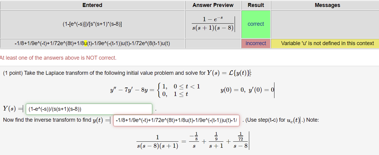 Solved Entered Answer Preview Result Messages | Chegg.com
