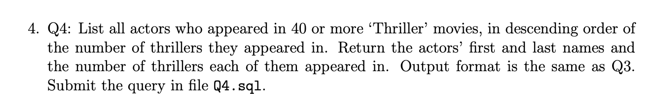 Solved In questions 1-6 you will need to write SQL queries | Chegg.com