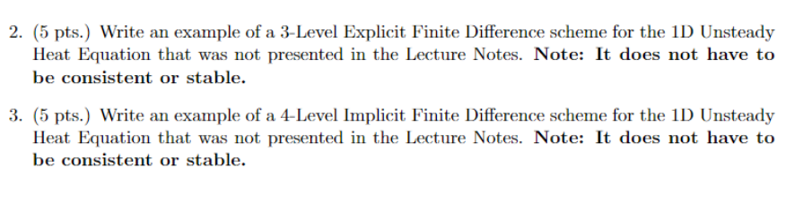Solved 2. (5 pts.) Write an example of a 3-Level Explicit | Chegg.com