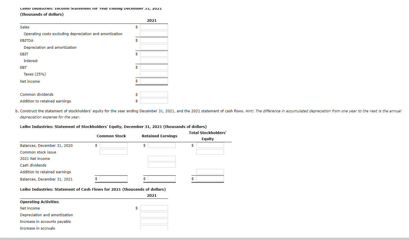 Solved c. Calculate 2020 and 2021 net operating working | Chegg.com