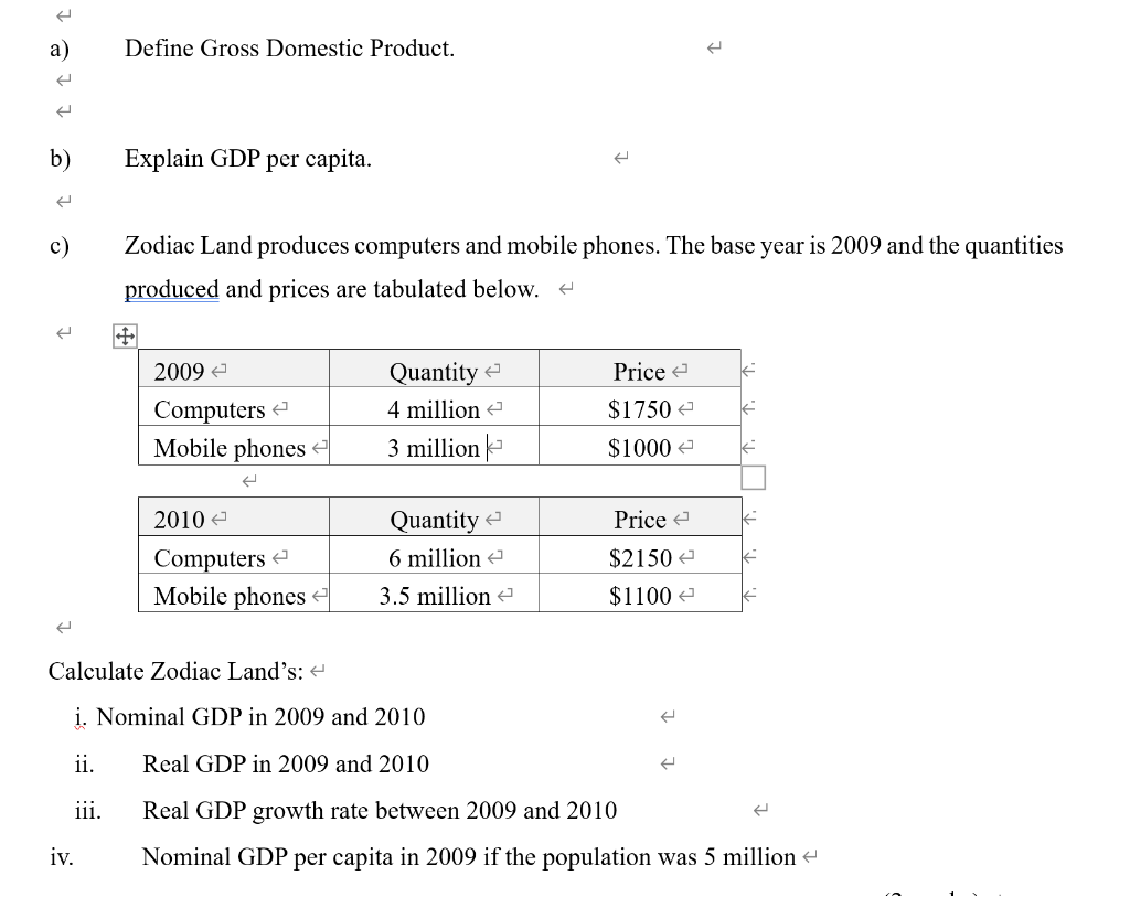 Solved c) Zodiac Land produces computers and mobile phones. | Chegg.com