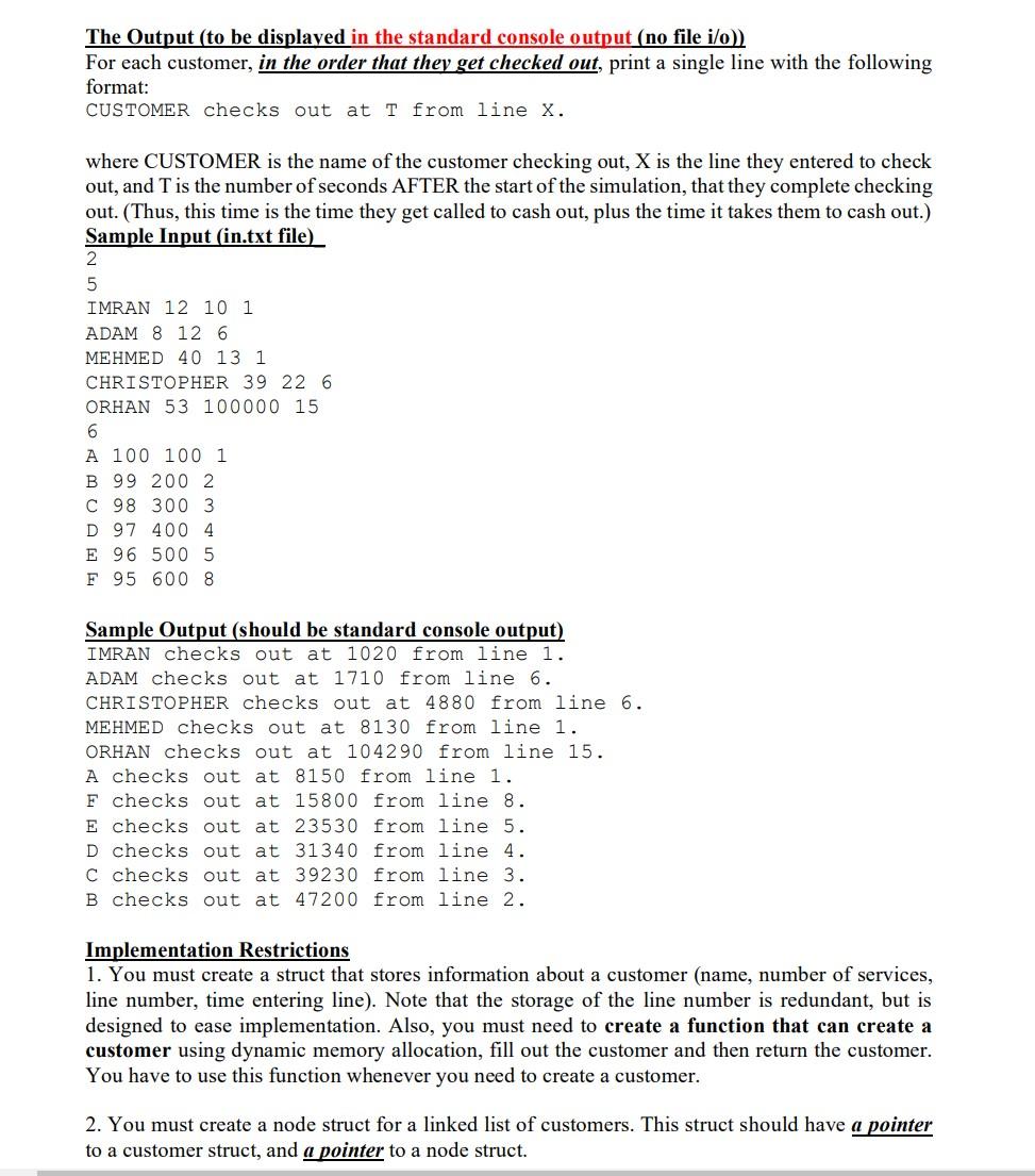 Solved 3. You must create a struct to store a queue of | Chegg.com