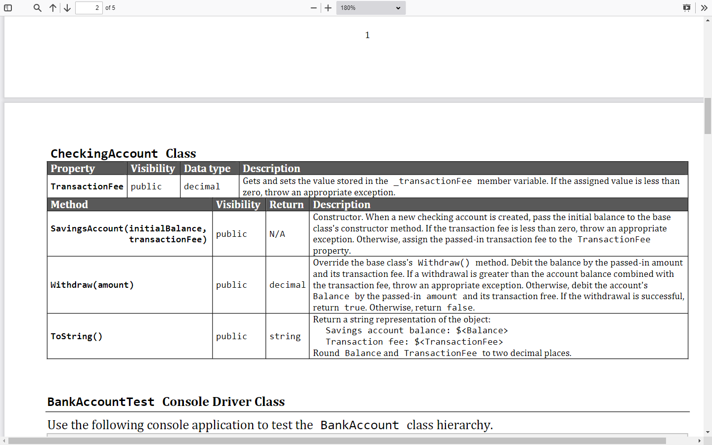 Solved using C# implement the BankAccount base class. Then, | Chegg.com