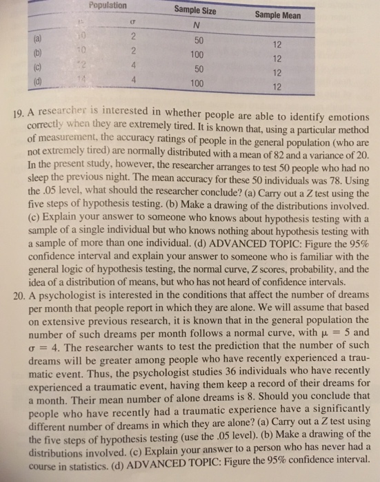 Solved on Sample Size Sample Mean 50 12 50 interested in | Chegg.com