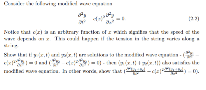 Solved (2)2 33 ar2 Consider the following modified wave | Chegg.com