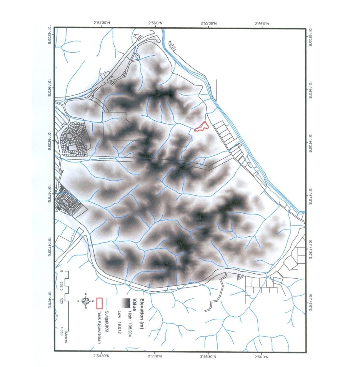 Solved 2. This is the map of UKM. The red colored/dark | Chegg.com
