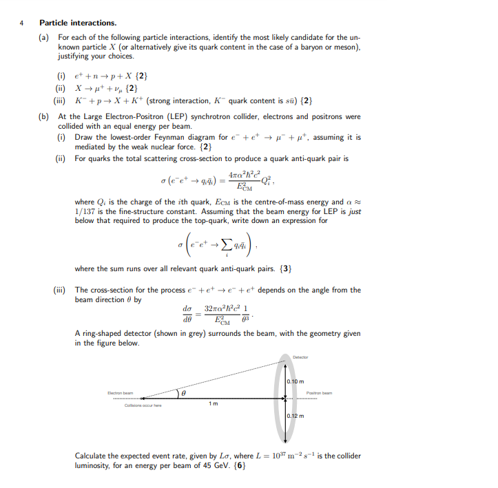Solved 4 Particle interactions. (a) For each of the | Chegg.com