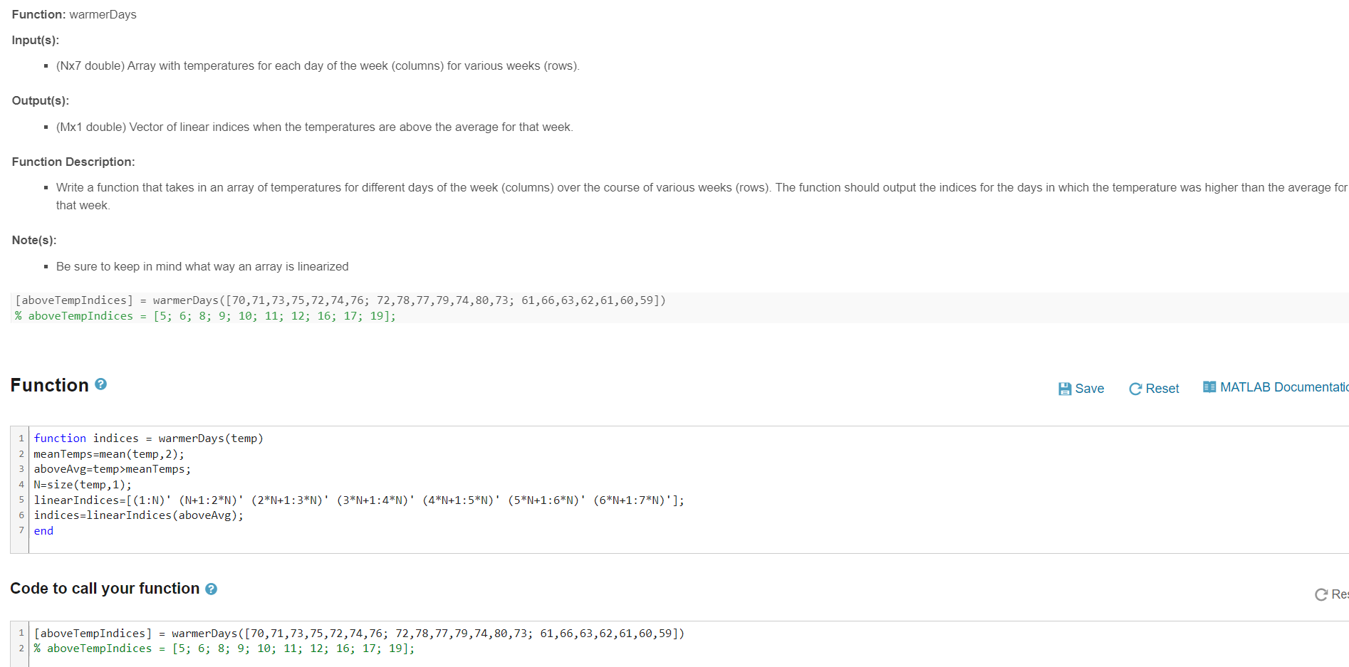 Solved Matlab Dont Use Iteration Find Function Even Tho The