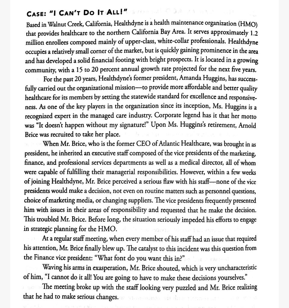 Solved These questions refer to the Integrative Case Studies | Chegg.com