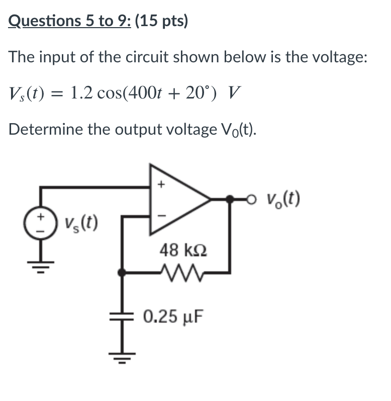 Solved a) Calculate the impedance Zc of the capacitor. b) | Chegg.com