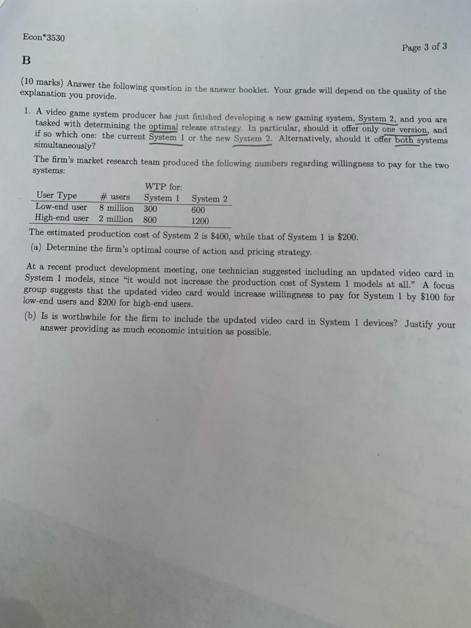 Solved (10 marks) Answer the following question in the | Chegg.com