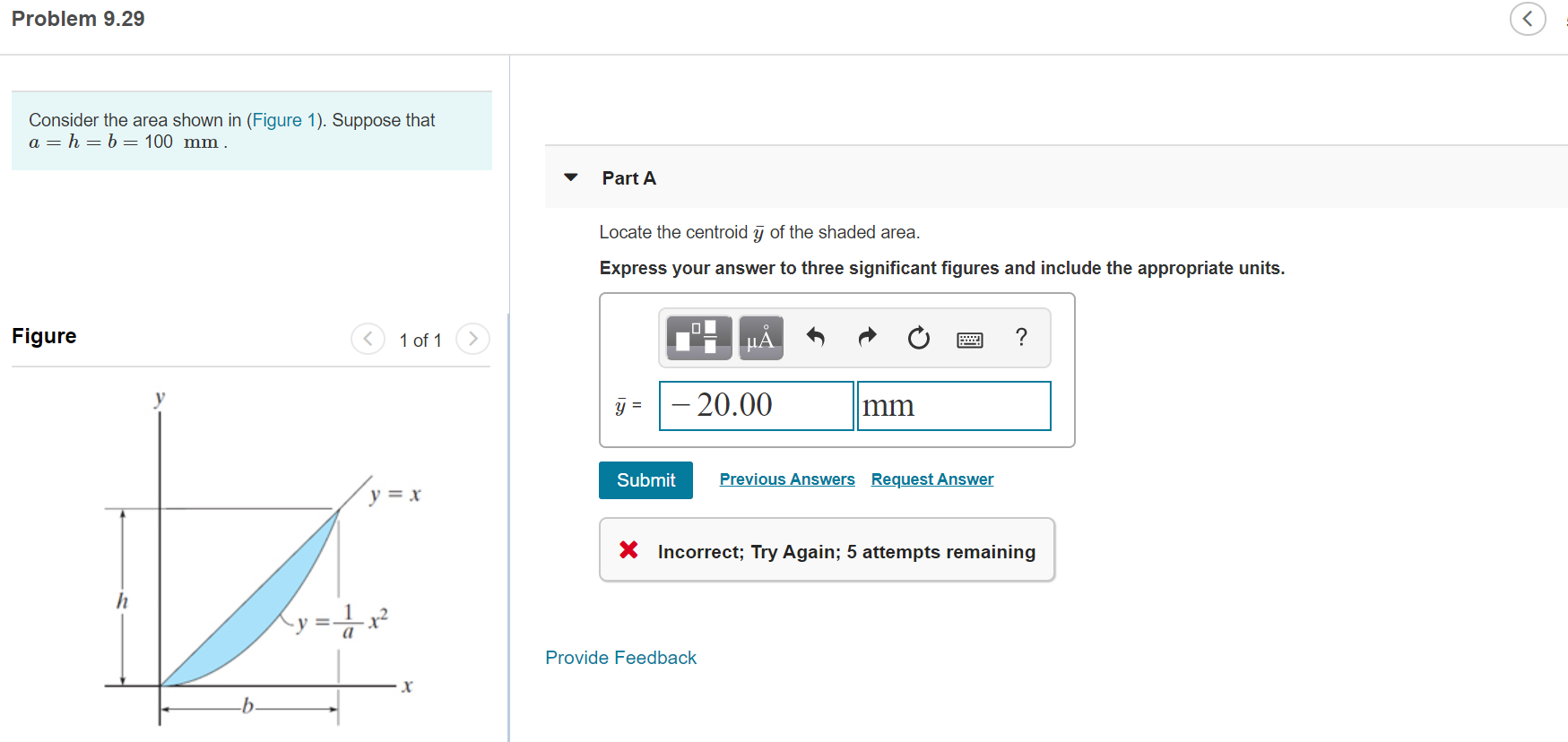 Solved Problem 9.29 Consider the area shown in (Figure 1). | Chegg.com