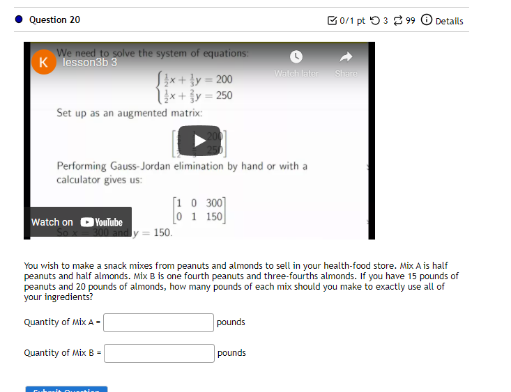 Solved Question 20 B0/1 pt5399 Details Share We need to | Chegg.com