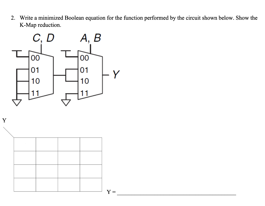 2 Write A Minimized Boolean Equation For The 