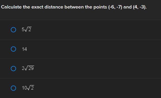 Solved Calculate the exact distance between the points | Chegg.com