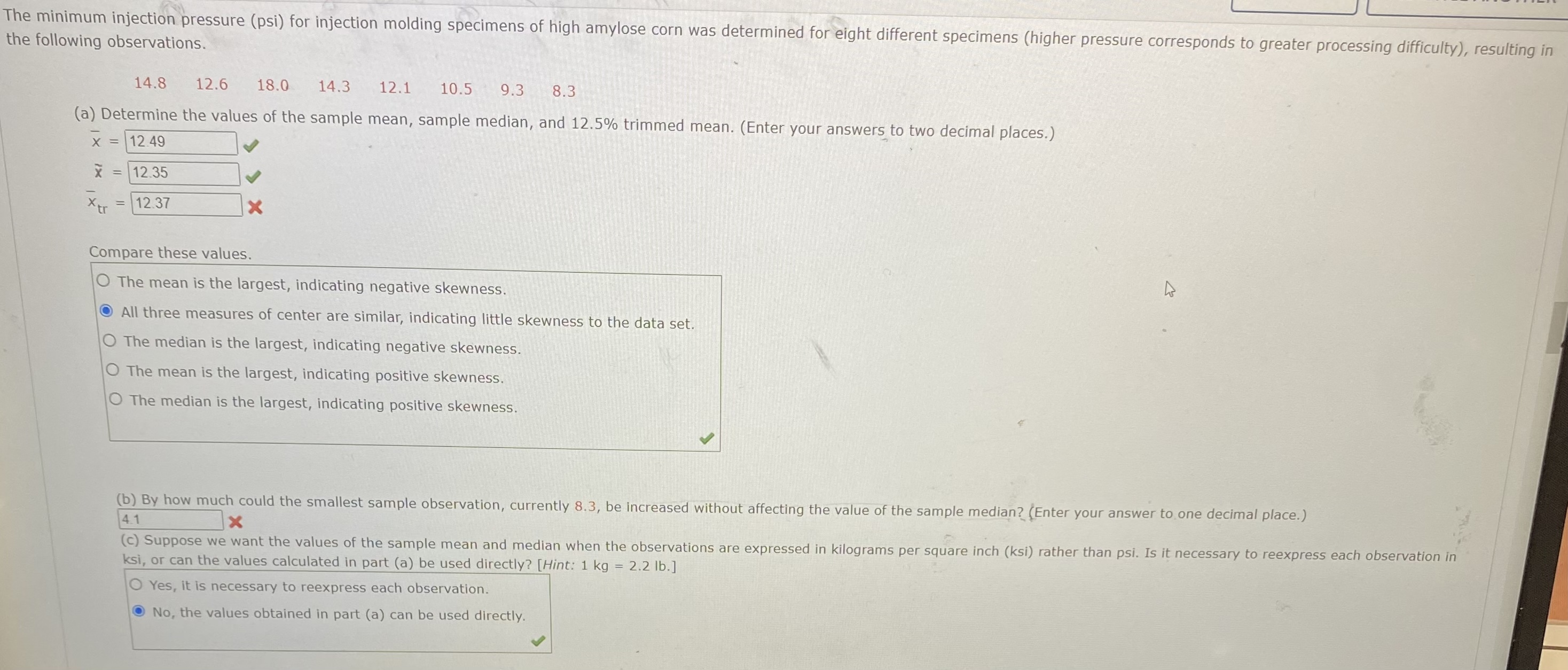 Solved 14.812.618.014.312.110.59.38.3 (a) Determine the | Chegg.com