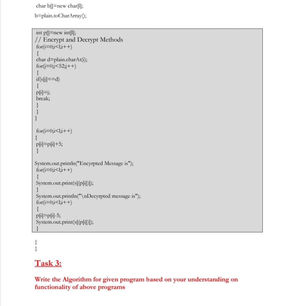 Solved LAB 3 Mono-Alphabetic Cipher Program: Implementation | Chegg.com