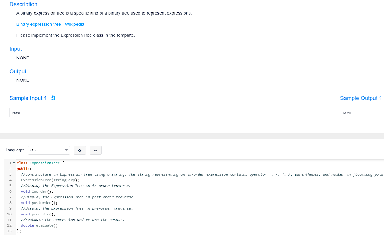 Solved A binary expression tree is a specific kind of a | Chegg.com