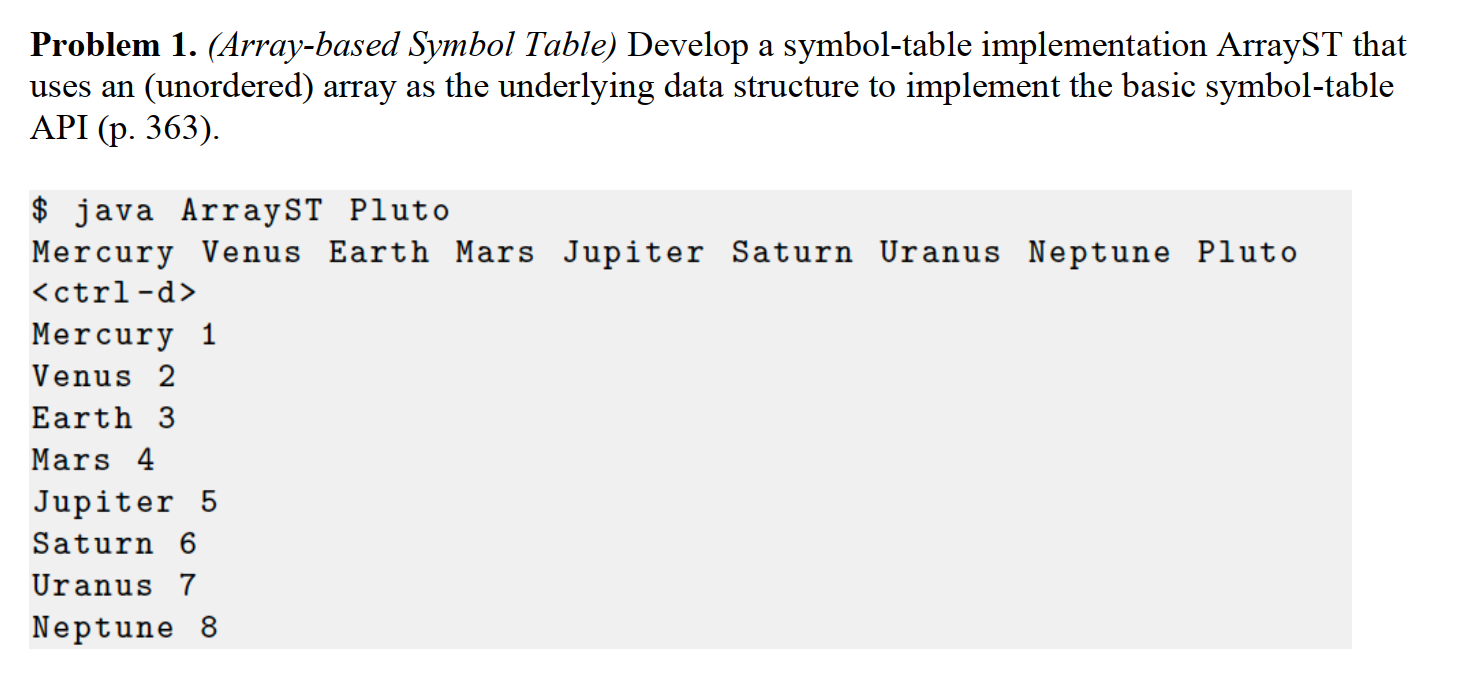 Need help with the follow Java problem, Given the | Chegg.com