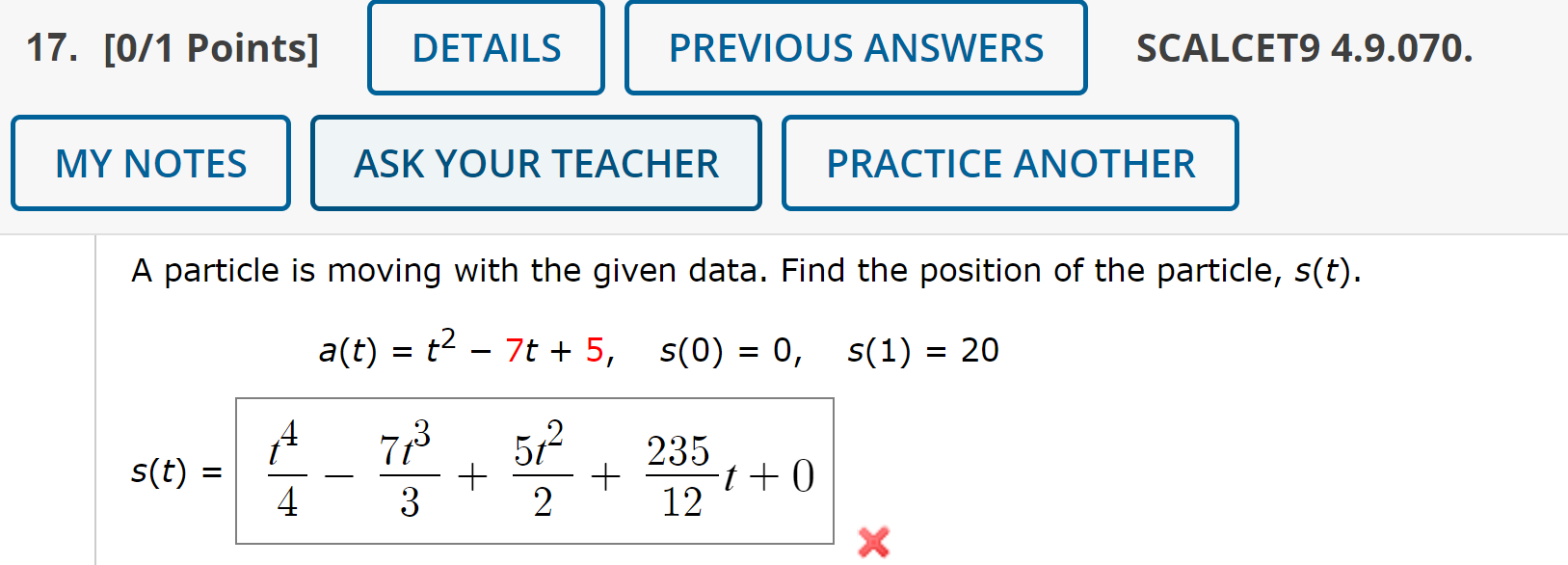 Solved I'm confused about how to get the position equation, | Chegg.com