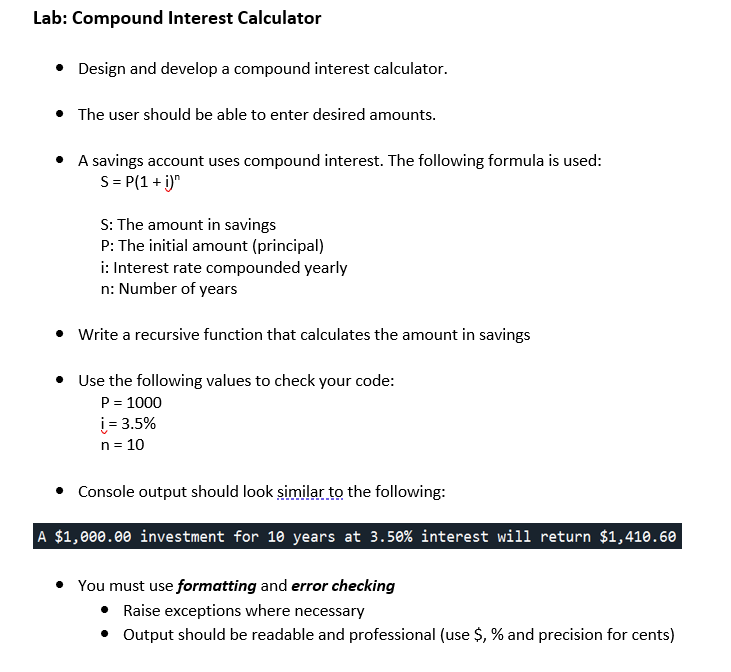 Solved - A savings account uses compound interest. The | Chegg.com