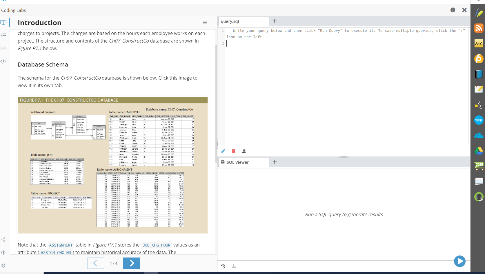The Ch07_ConstructCo database stores data for | Chegg.com