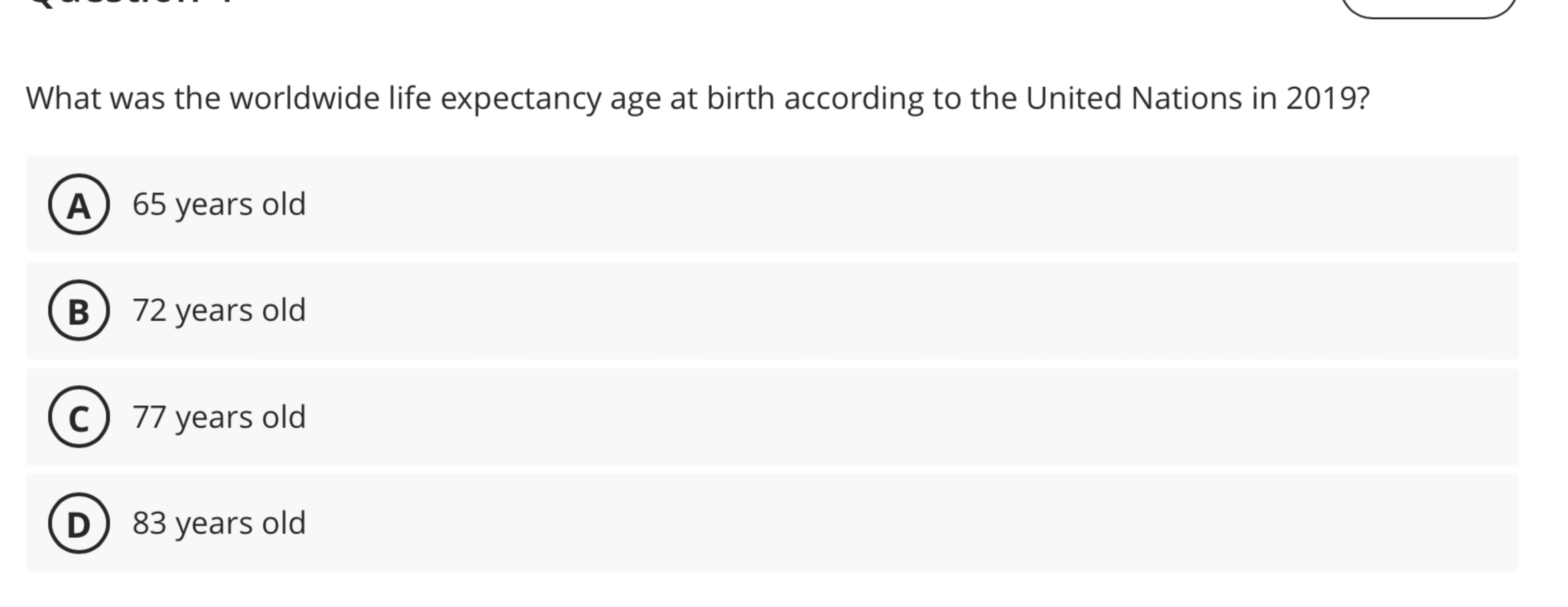 Solved What was the worldwide life expectancy age at birth | Chegg.com