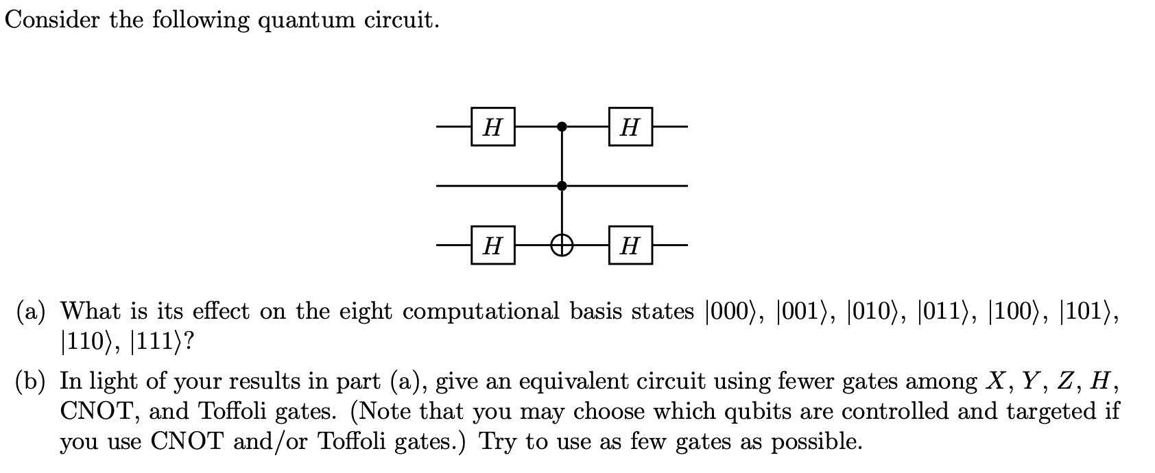 Consider the following quantum circuit. (a) What is | Chegg.com