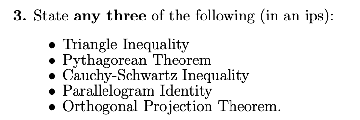 Solved 3. State any three of the following (in an ips): • | Chegg.com