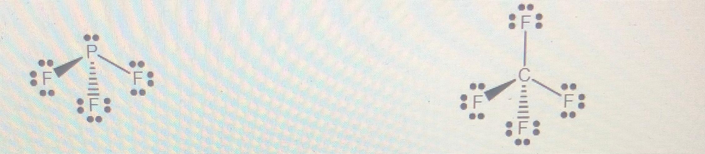 Solved 2) Consider the components of PF3 and CF4 shown | Chegg.com