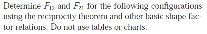Solved Determine F12 and F21 for the following | Chegg.com