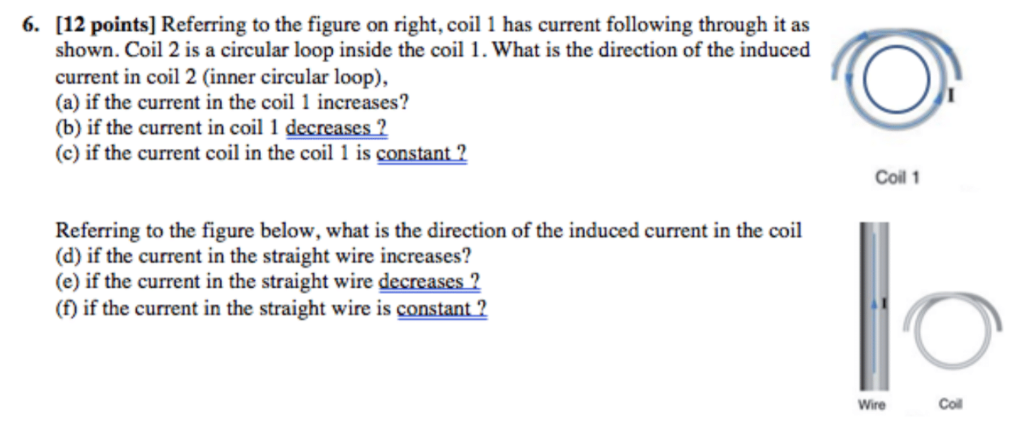 Solved 6. [12 points] Referring to the figure on right, coil | Chegg.com