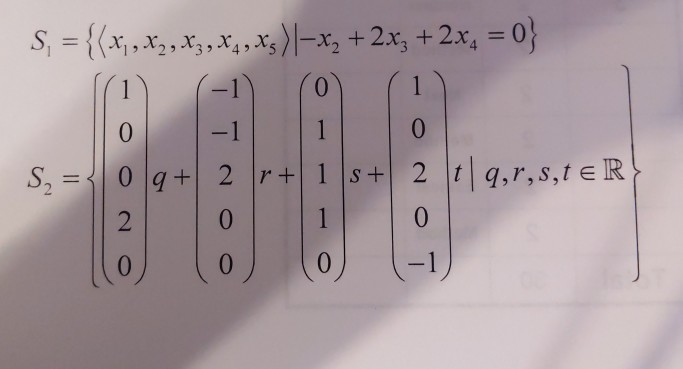 Solved Find the intersection subspace in R5 of the following | Chegg.com