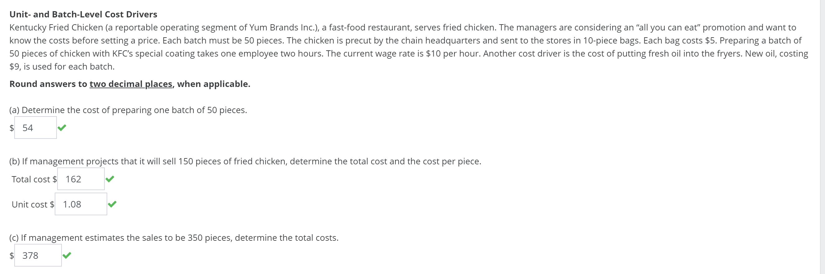 Solved Unit- and Batch-Level Cost Drivers $9, is used for | Chegg.com