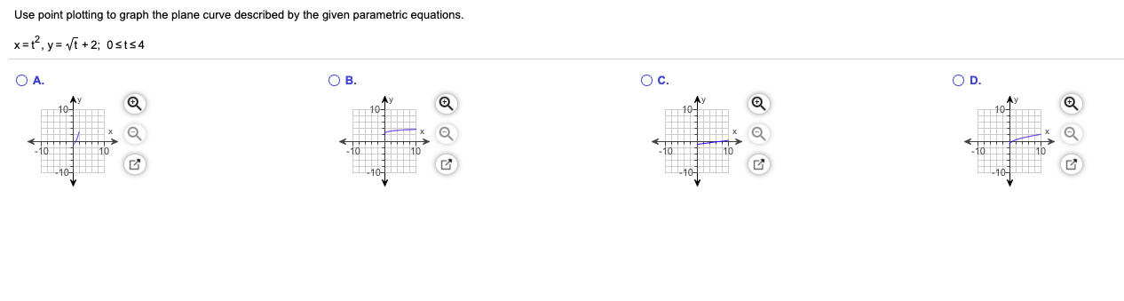 Solved Use point plotting to graph the plane curve described | Chegg.com