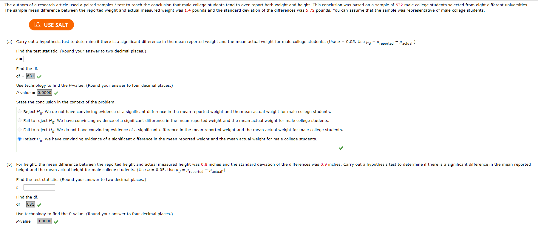 Solved The authors of a research article used a paired | Chegg.com