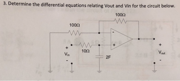 Solved Determine the differential equations relating Vout | Chegg.com