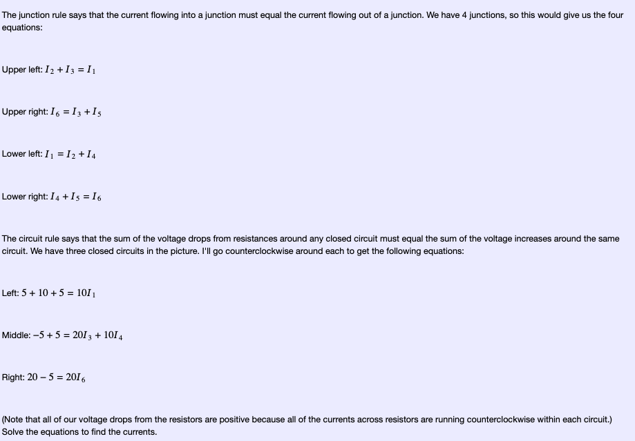 Solved EXAMPLE:We want to use Kirchhoff's Laws to set up | Chegg.com